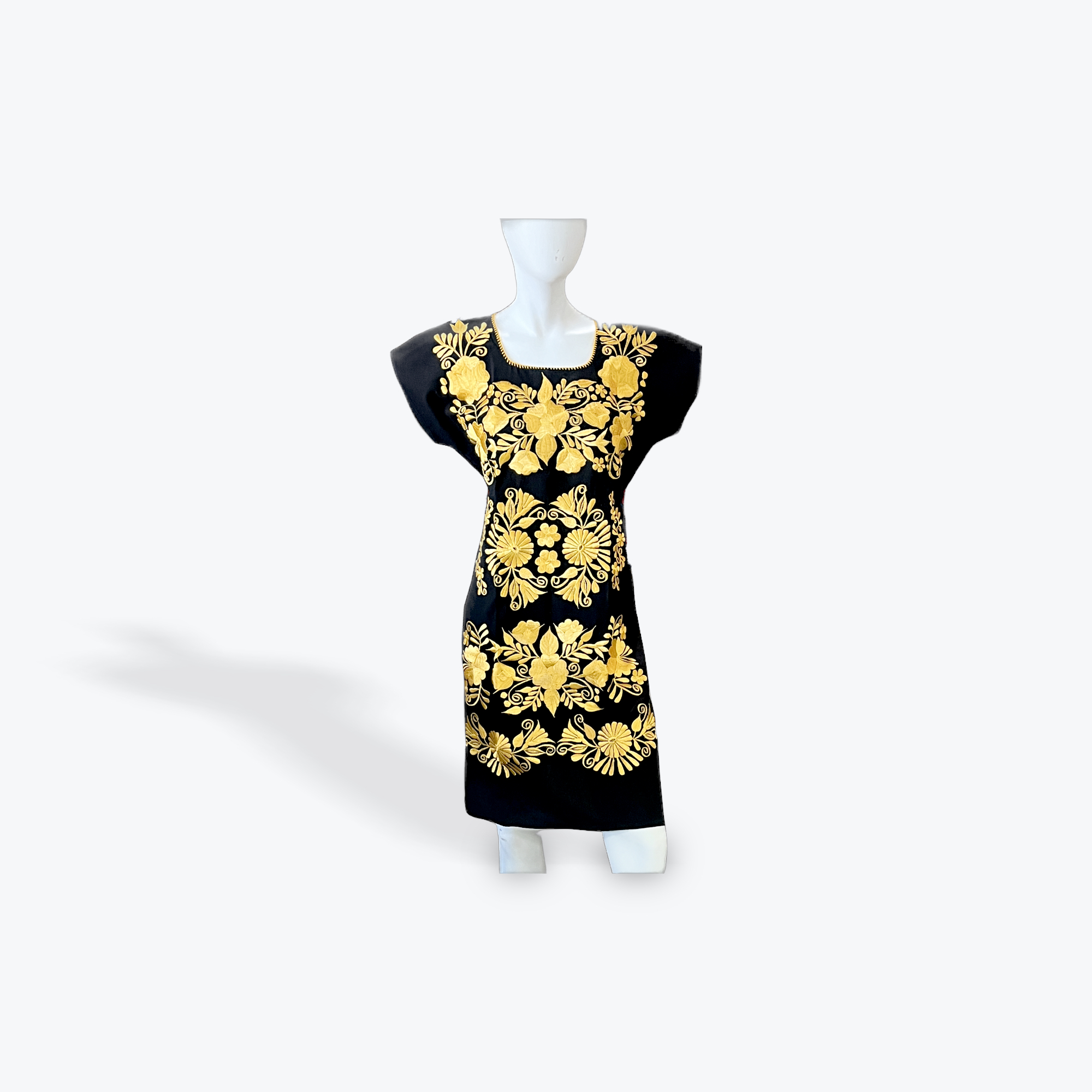 Embroidered Black Dress – Xicali Imports